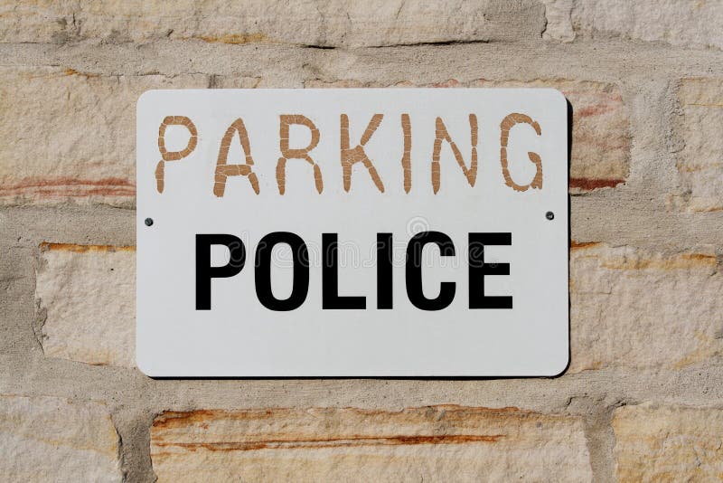 Police Parking Only Sign stock photo. Image of blue, signage - 16185822