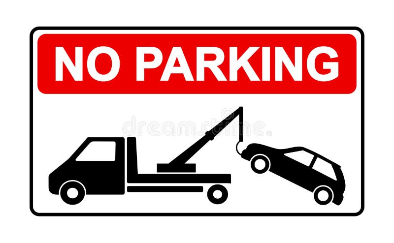 Parking prohibited sign stock vector. Illustration of attention - 303624645