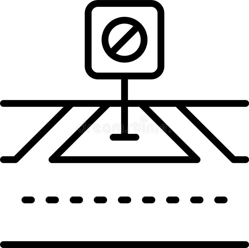 Parking Restricted Zone Vector Icon Stock Vector - Illustration of ...