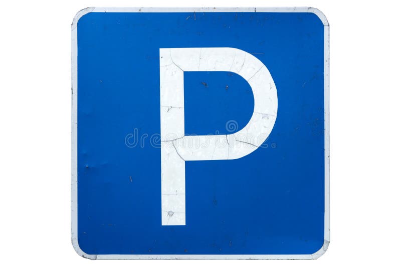 `Parking` Road Square Blue Sign Isolated on White Stock Image - Image ...