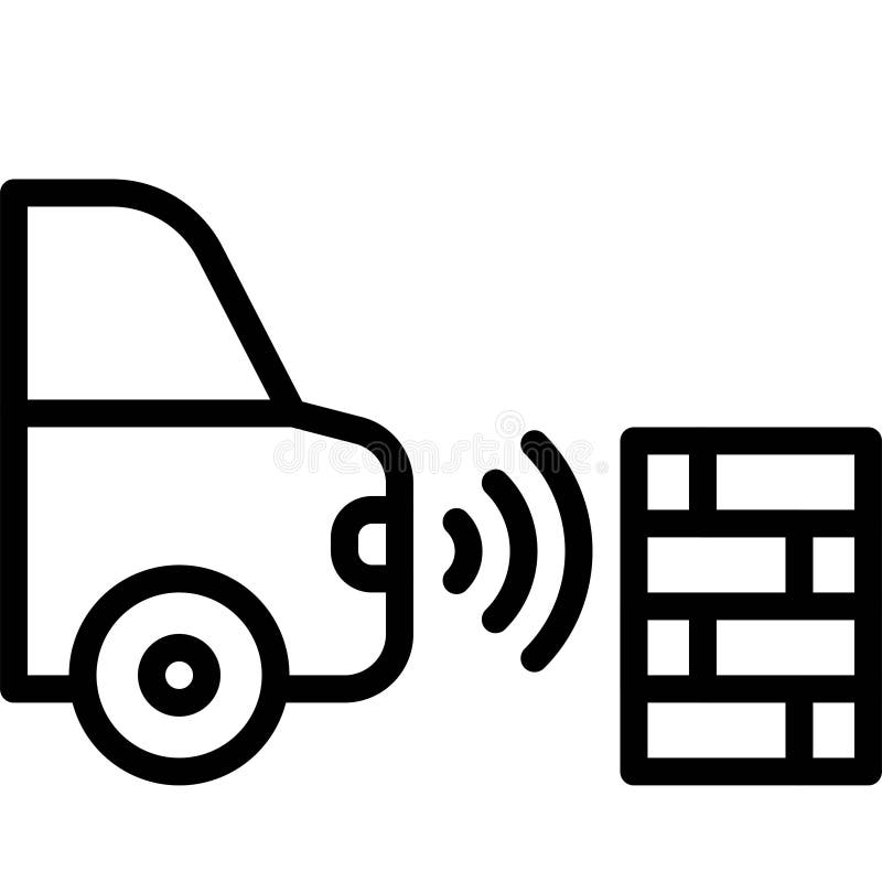 Parking Sensor Icon, Parking Lot Related Vector Stock Vector ...