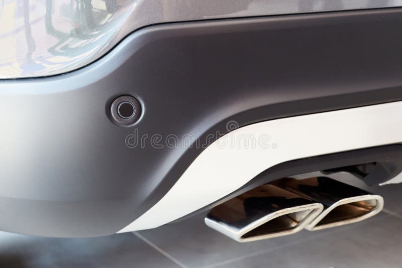 Parking Sensors of a Modern Car on the Rear Bumper, Close-up View ...