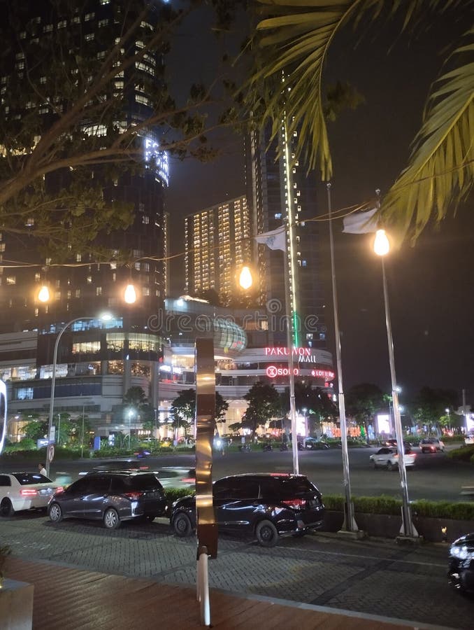 Parking Side and the City Night View Editorial Photo - Image of ...