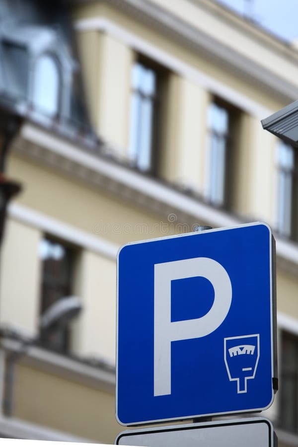 Parking sign stock photo. Image of pictogram, symbol - 60993556
