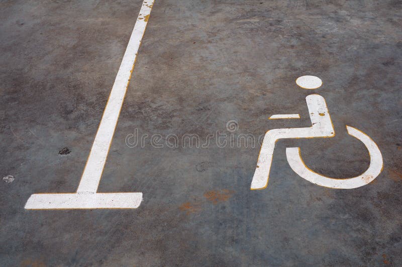 Parking Sign for Disable People Stock Photo - Image of texture, sign ...