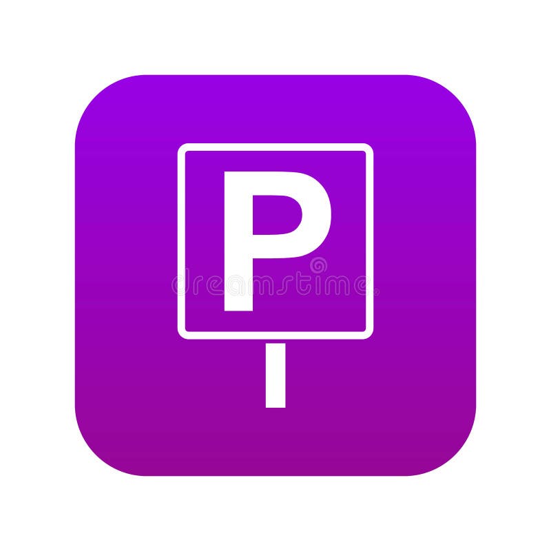 Parking Sign Icon, Outline Style Stock Illustration - Illustration of ...