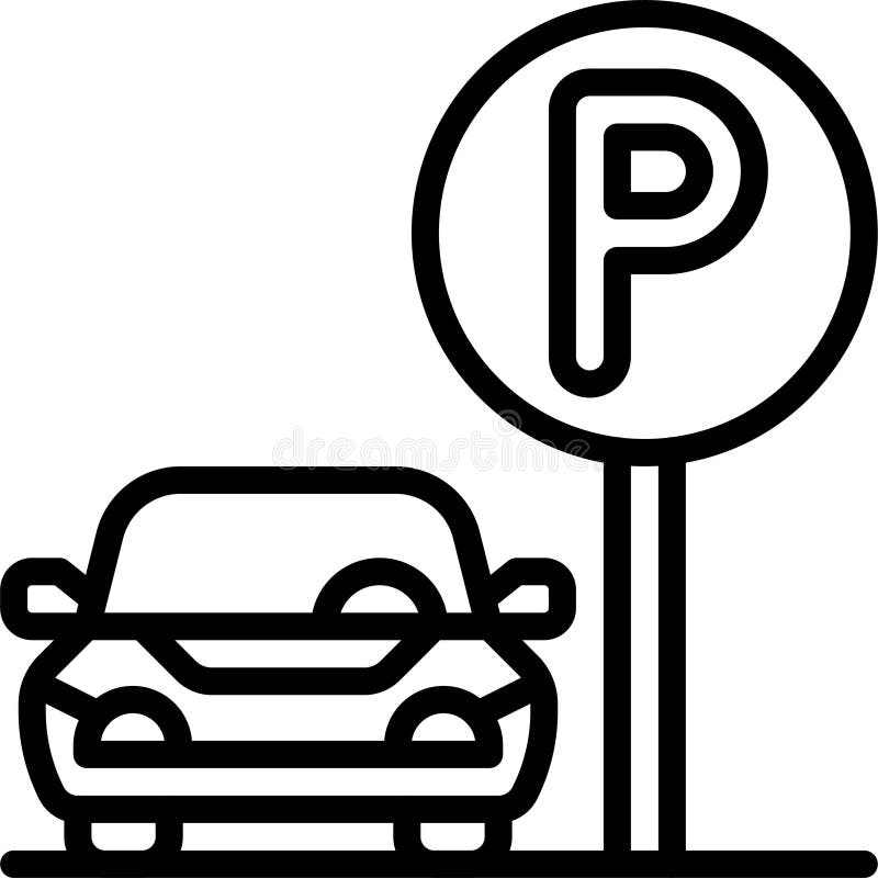 Parking Sign Icon, Parking Lot Related Vector Stock Vector ...