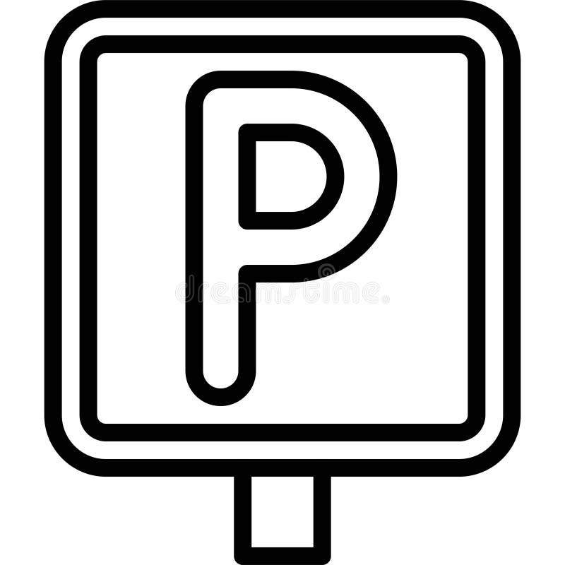 Parking Sign Icon, Parking Lot Related Vector Stock Vector ...