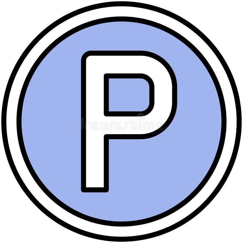 Parking Sign Icon, Prohibition Sign Vector Illustration Stock Vector ...