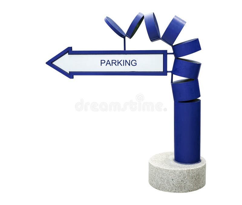 Parking Sign Isolated on White Backgroud Stock Image - Image of square ...