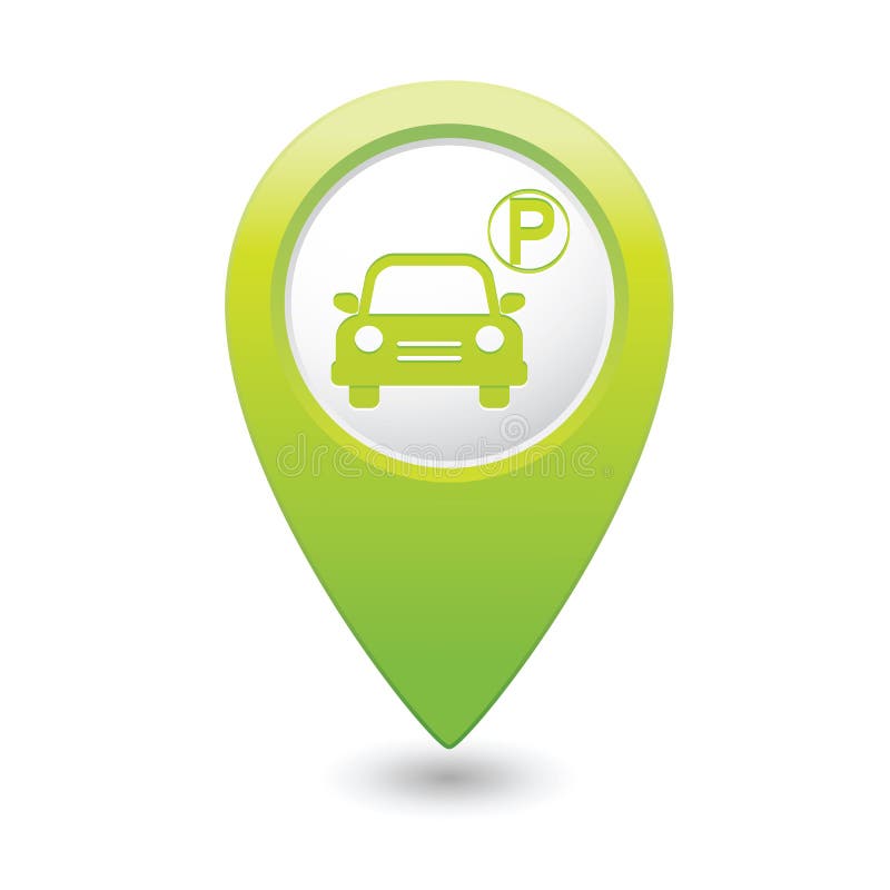 Parking Sign on the Map Pointer Stock Vector - Illustration of ...