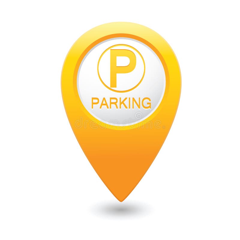 Parking Sign on the Map Pointer Stock Vector - Illustration of protect ...