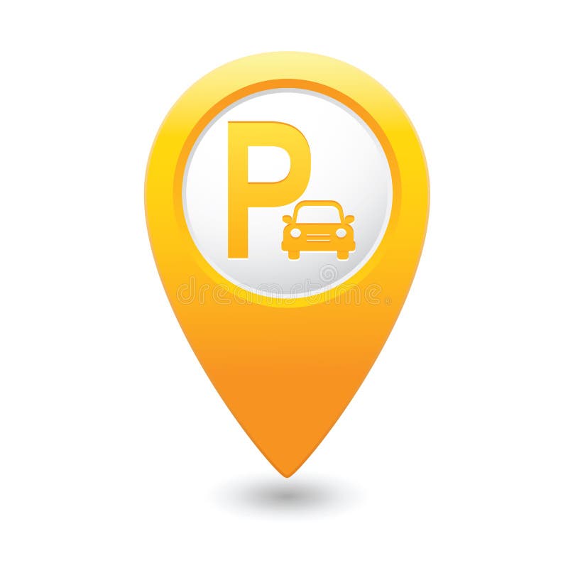 Parking Sign on the Map Pointer Stock Vector - Illustration of marker ...