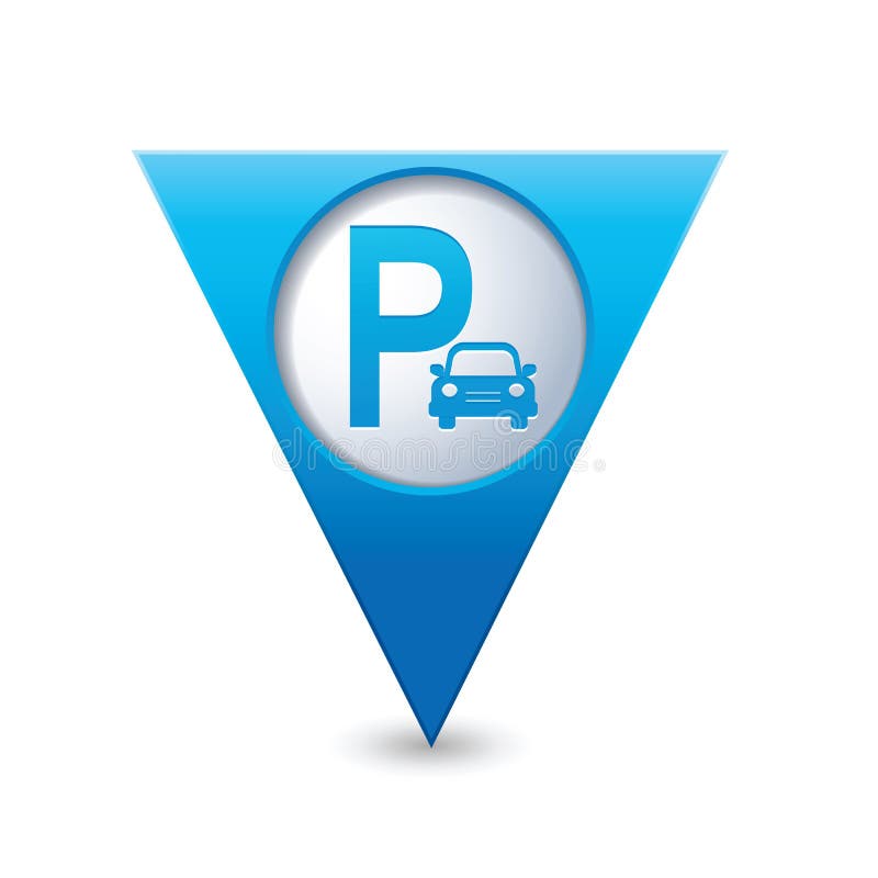 Parking Sign on the Map Pointer Stock Vector - Illustration of graphic ...