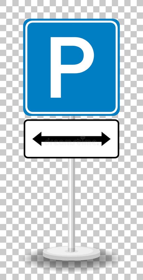 Parking Sign Isolated on Transparent Background Stock Vector ...