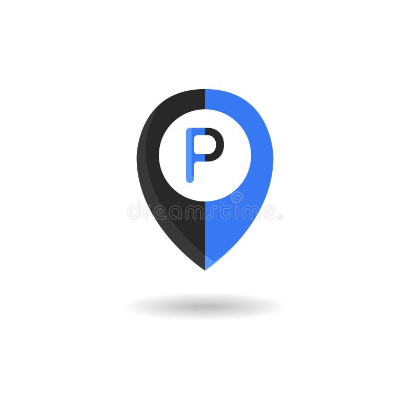 Parking Sign Vector Icon. Vector Parking Map Label. Parking Pin ...