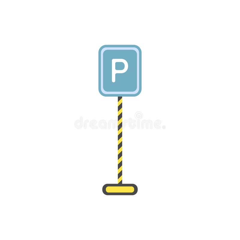 Parking Sign Vector Icon. Parking Icon. Road Sign Vector. Parking Area ...