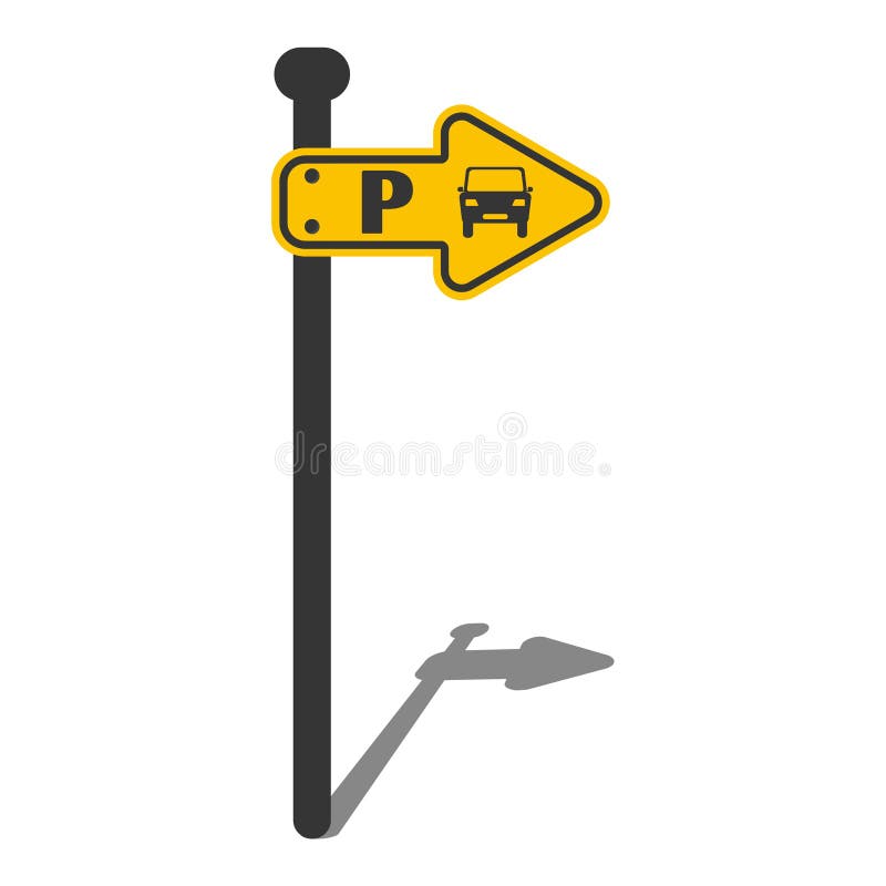 Parking Sing Direction Indicator Vector Illustration Design Stock ...