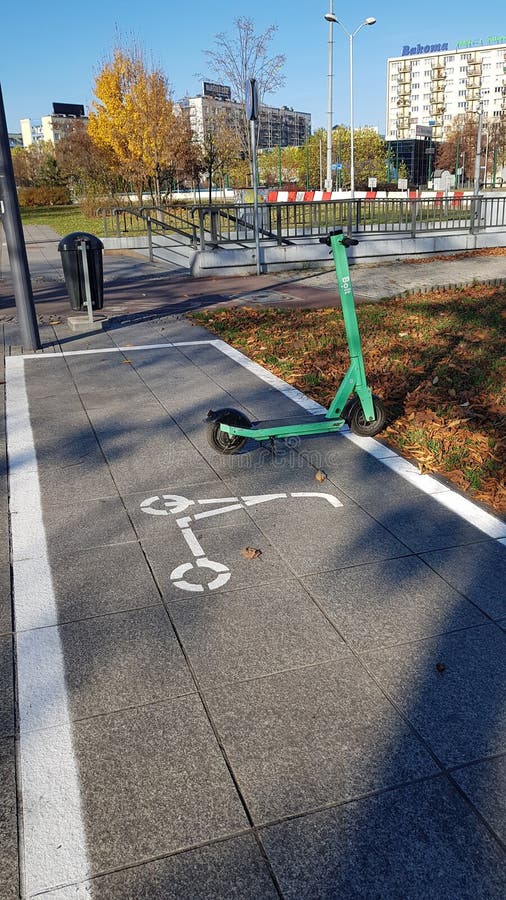 Parking Space for Electric Scooters Editorial Stock Photo - Image of ...