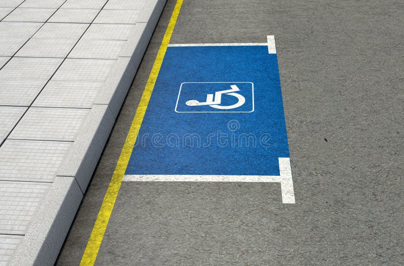 A Paraplegic Parking Sign stock photo. Image of paraplegic - 125821842
