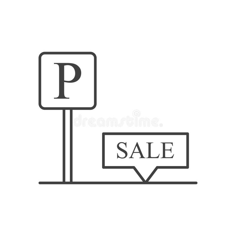 Drawing Parking Sign Road Street Vehicle Stock Vector - Illustration of ...