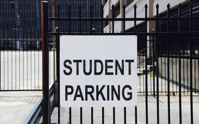 Student Parking stock photo. Image of graduate, masters - 100983662
