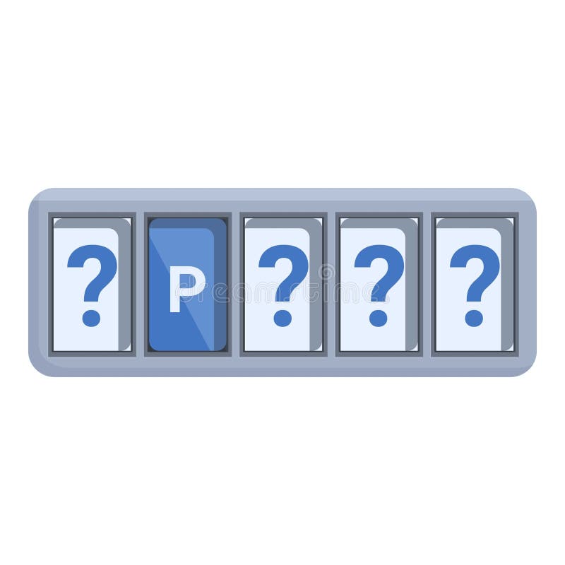 Parking System Showing Empty Space with Question Marks Around Stock ...