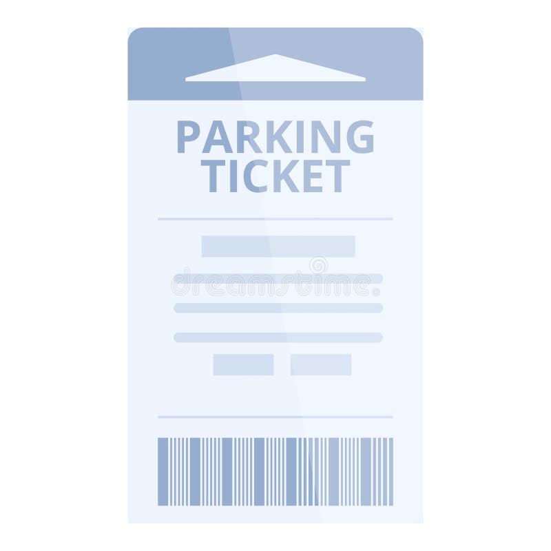 Parking Ticket with Barcode Showing Fine for Illegal Parking Stock ...