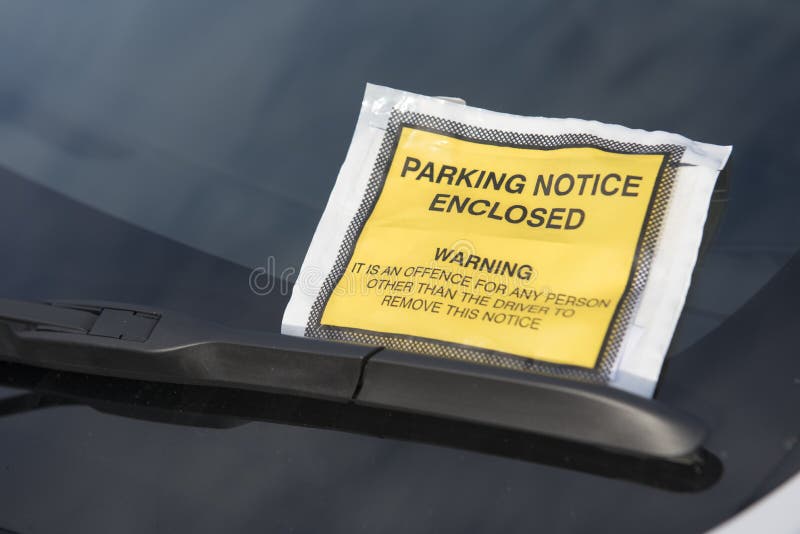 Parking Ticket on a Car Windscreen Stock Photo - Image of people ...