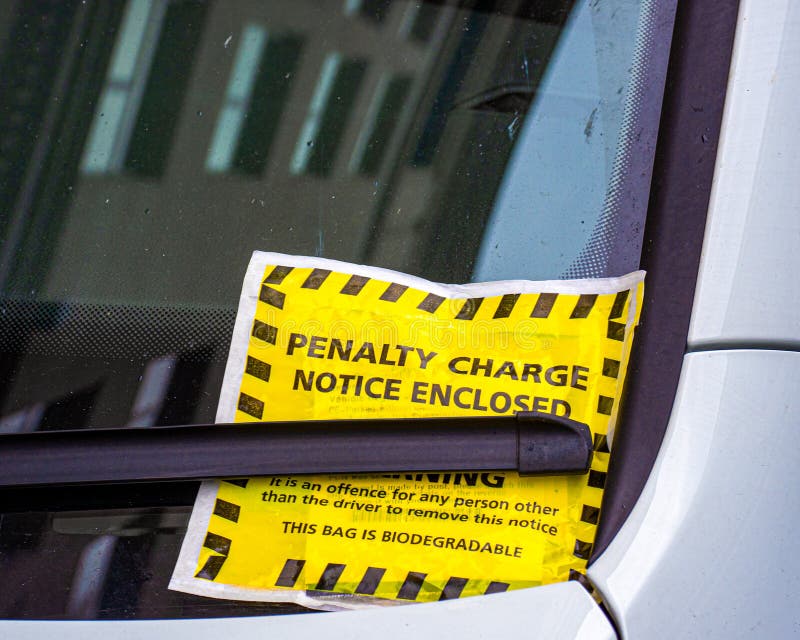 A Penalty Parking Ticket on a Car Editorial Stock Image - Image of ...