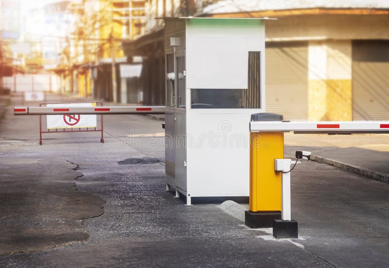 Parking Ticket Machine and Barrier on the Car Stock Image - Image of ...