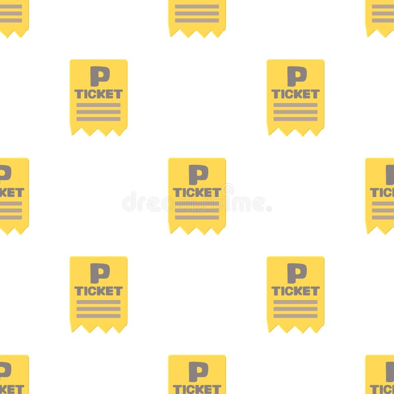 Parking Ticket Pattern Seamless Vector Stock Vector - Illustration of ...