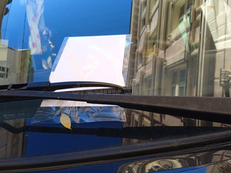 Parking Ticket or Traffic Ticket Stock Photo - Image of designated ...