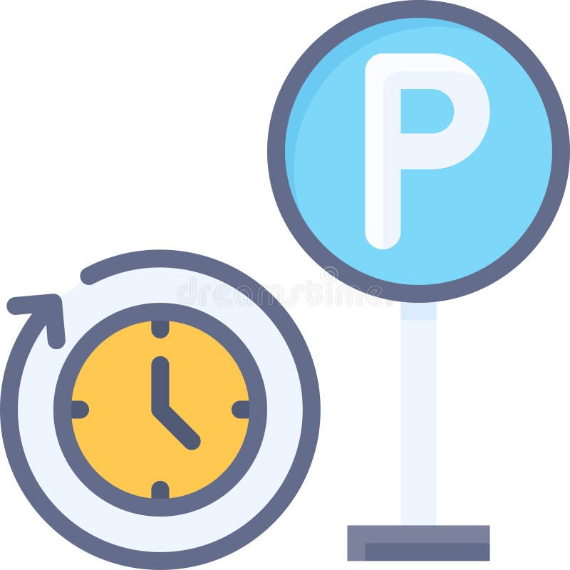 Parking Time Icon, Parking Lot Related Vector Stock Vector ...