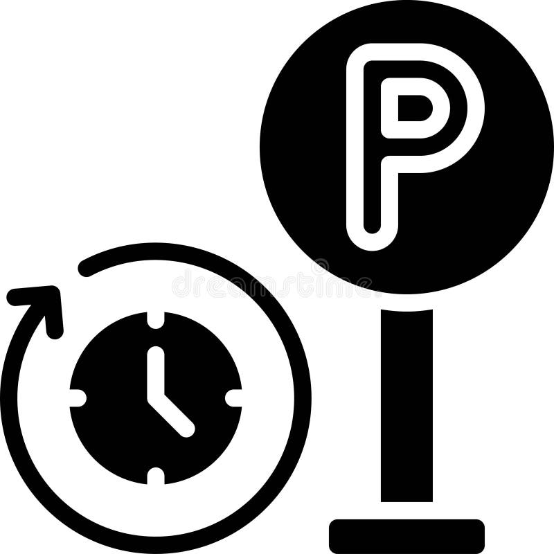 Parking Time Icon, Parking Lot Related Vector Stock Vector ...