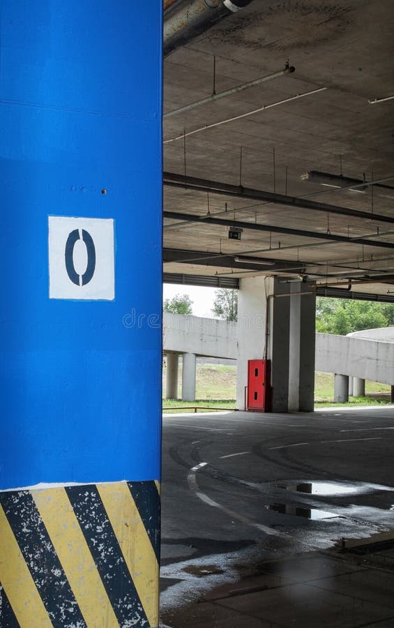 Parking under the building stock photo. Image of road - 263366660