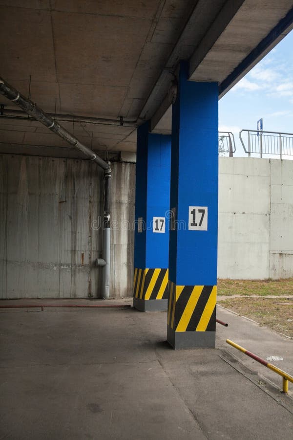 Parking under the building stock photo. Image of city - 265452852