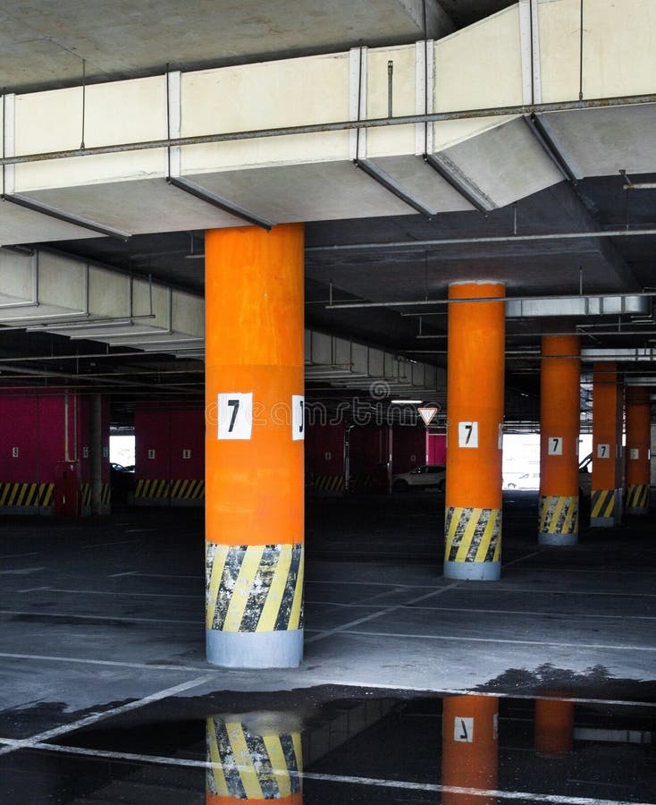 Parking under the building stock photo. Image of road - 258471488