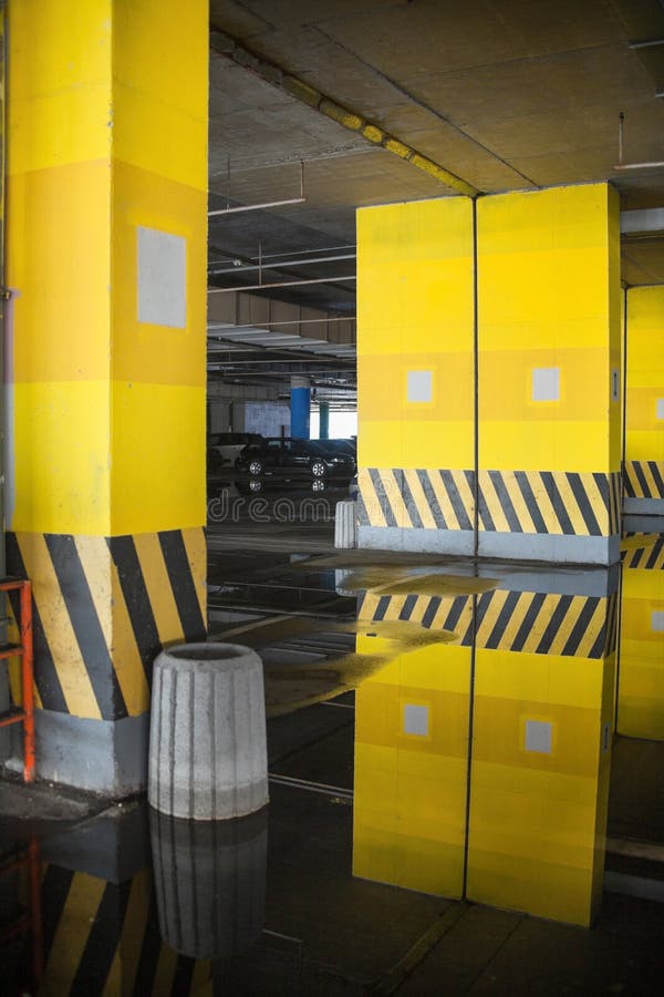 Parking under the building stock image. Image of parking - 260185155