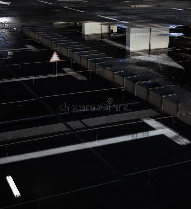 Parking under the building stock image. Image of pillar - 261632067