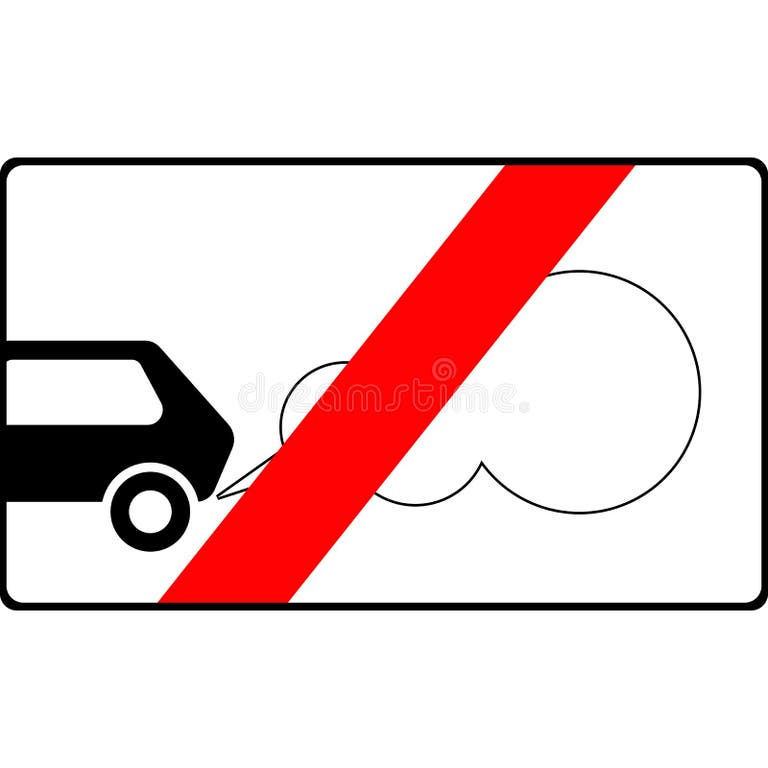 Parking of Vehicles with an Idle Engine. Road Sign. Stock Vector ...