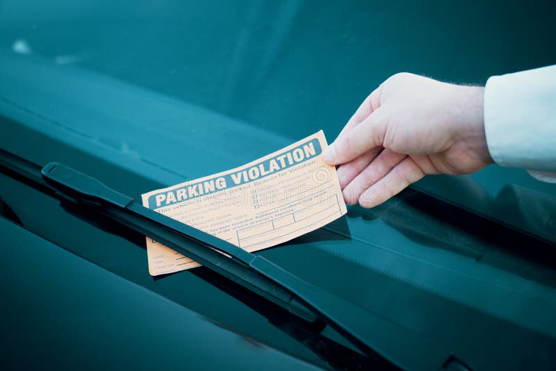 Parking Violation Ticket Fine on Windshield Stock Photo - Image of ...