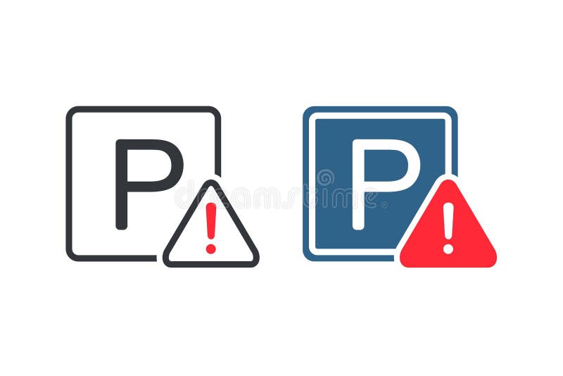 Parking Warning Sign. Illustration Vector Stock Vector - Illustration ...