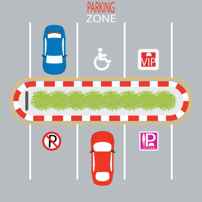 Parking Zone. stock vector. Illustration of empty, rule - 60925200