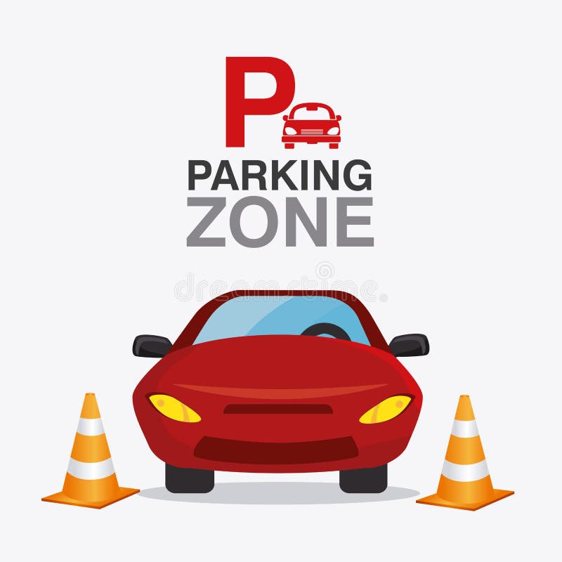 Parking Zone Graphic Design Stock Vector - Illustration of place ...