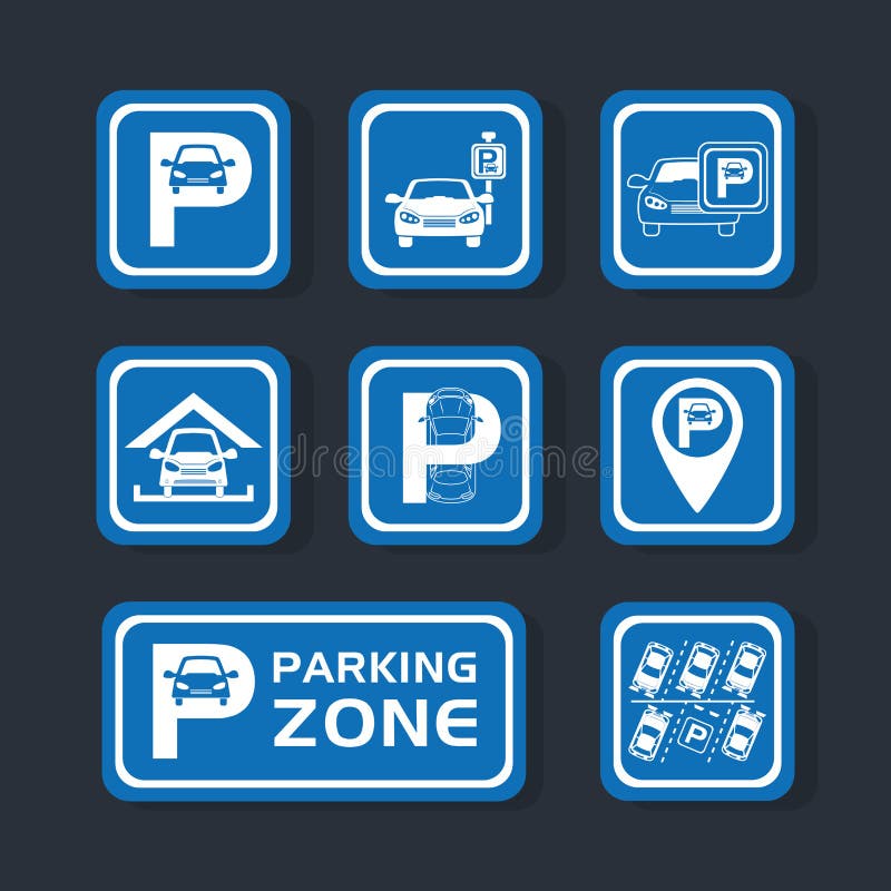 Parking zone design stock vector. Illustration of city - 111224695