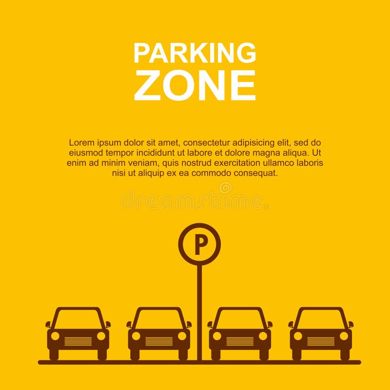 Parking Zone. stock vector. Illustration of empty, rule - 60925200