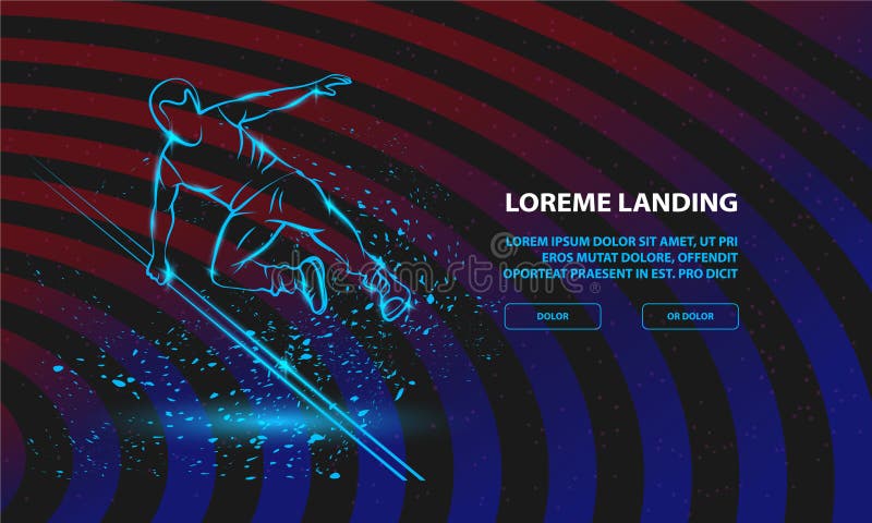 Parkour Man Jump Over an Obstacle. Vector Parkour Background for ...