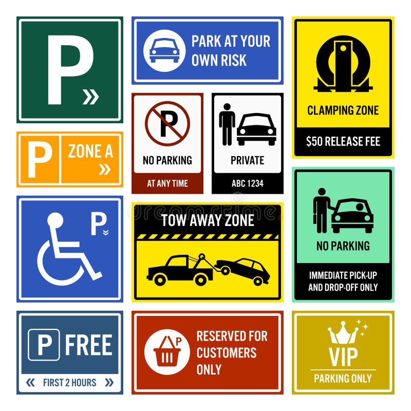 Parkplatz-Parkplatz-Zeichen-Symbol-Piktogramm-Ikone Vektor Abbildung ...