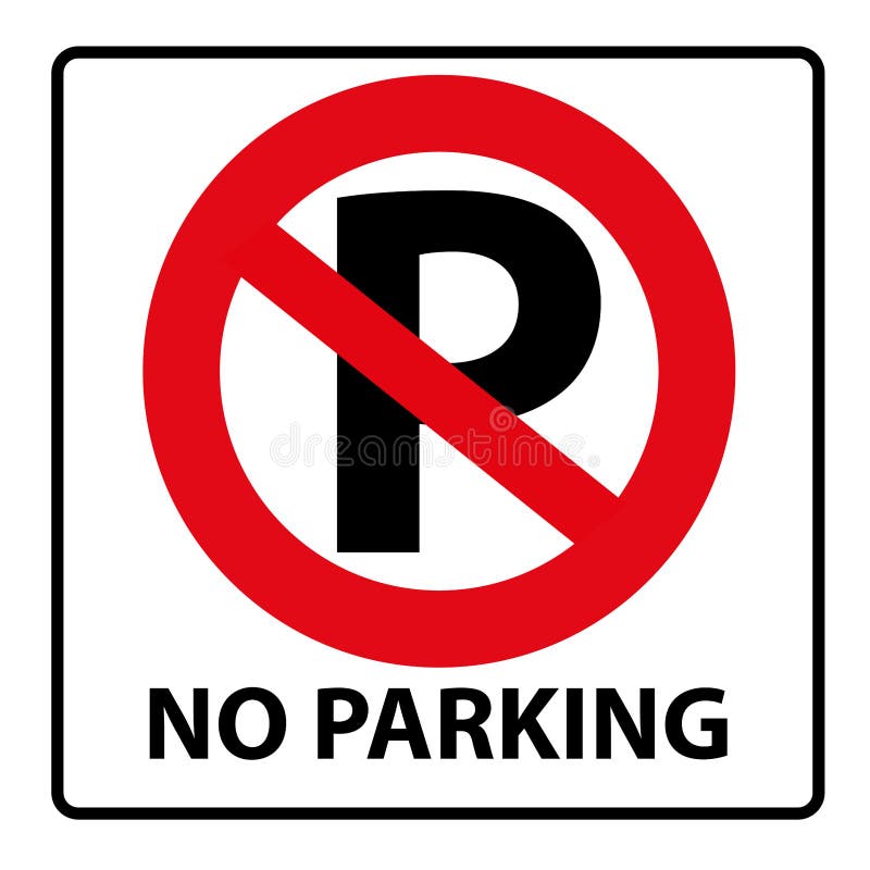 Parkverbot Oder Endzeichen, Vektorillustration Stock Abbildung ...